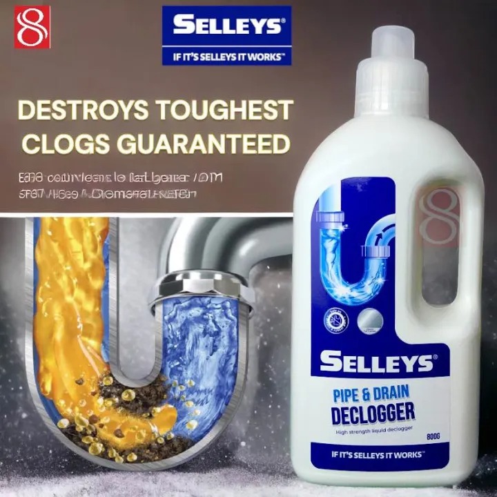 SELLEYS pipe & drain declogger , pipe cleaner , drain cleaner 800ml ...