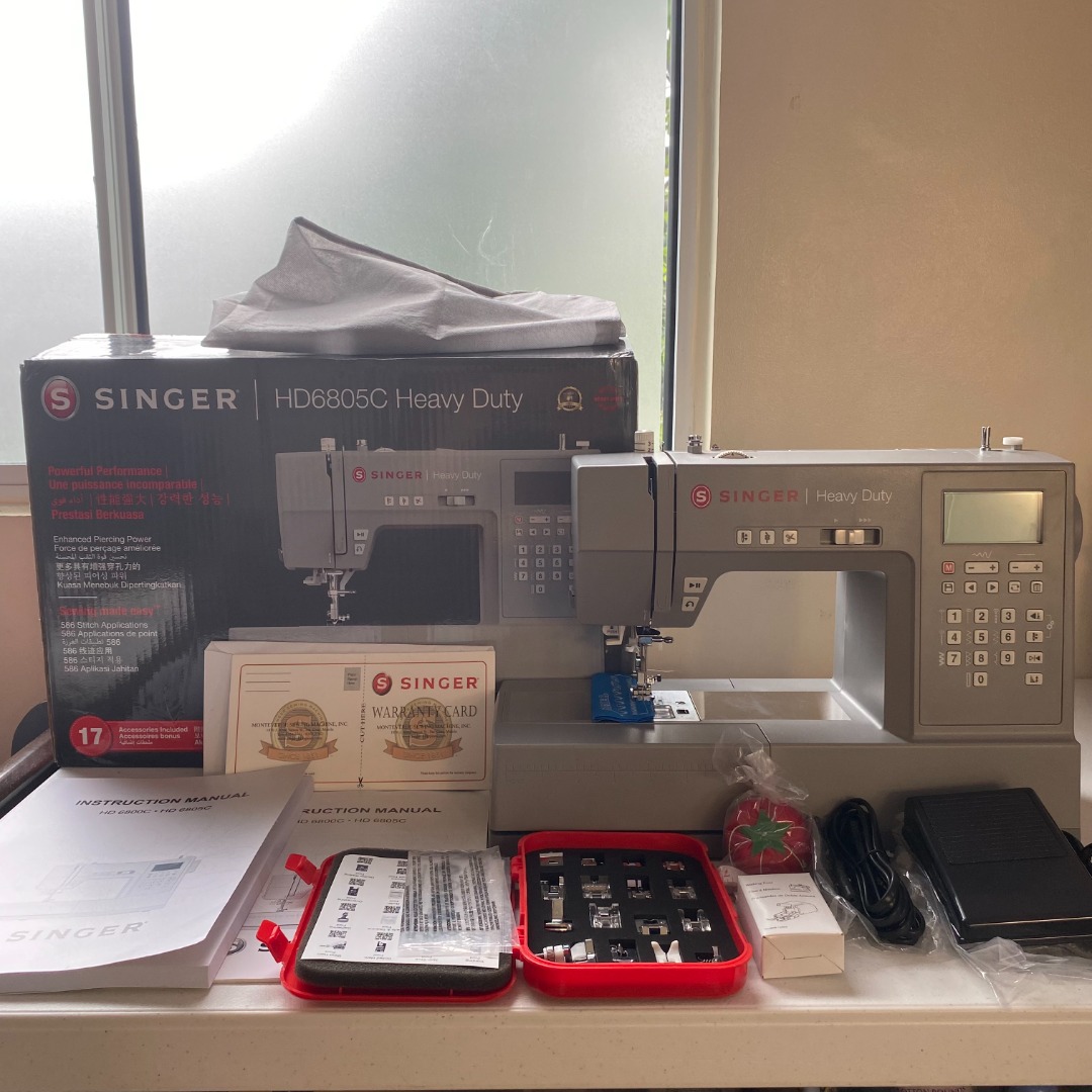 SINGER Heavy Duty HD6805C/6800C Sewing Machine, Hobbies & Toys ...