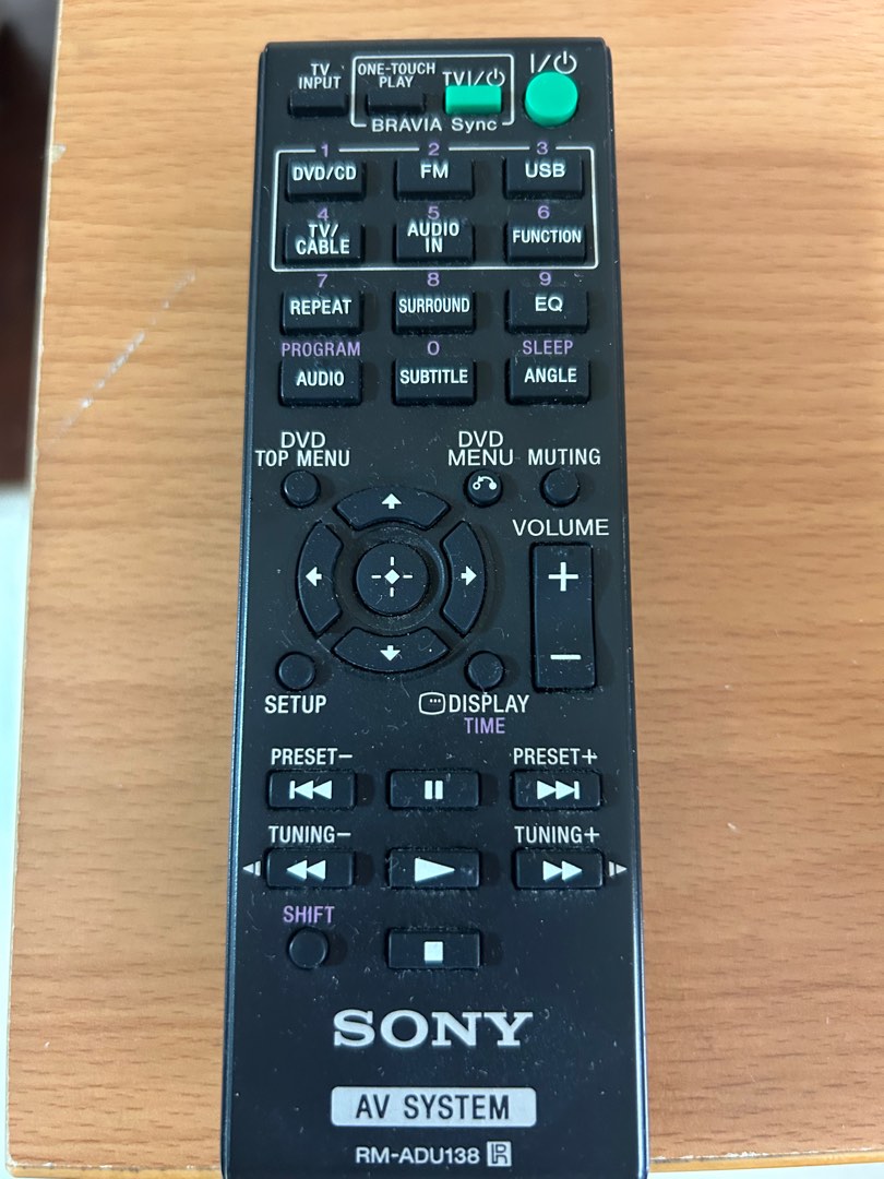 Sony AV Remote Control, TV & Home Appliances, TV & Entertainment, TV ...
