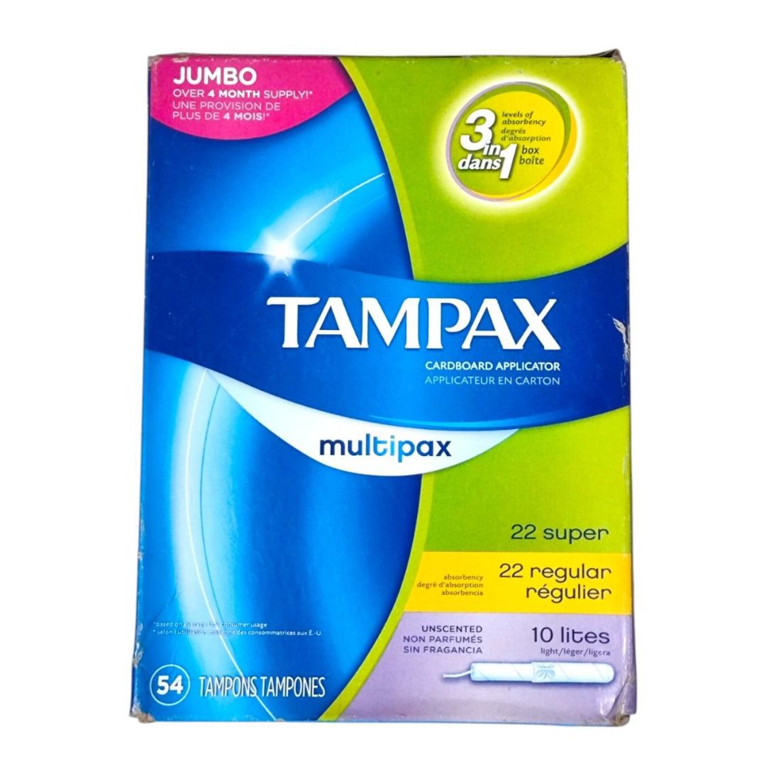 Tampax Cardboard Applicator Tampons - Multipack, Light/Regular/Super ...