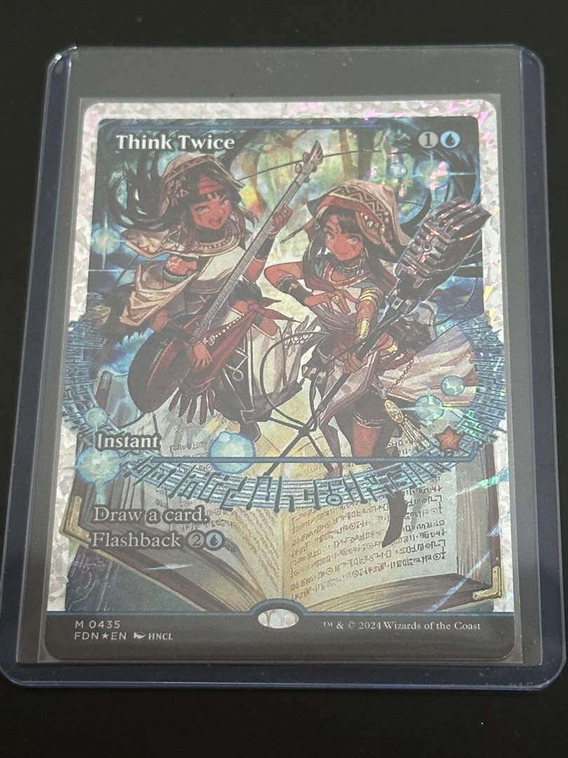 Think Twice Fracture Foil Magic the Gathering Foundations mtg tcg collector booster, Hobbies ...