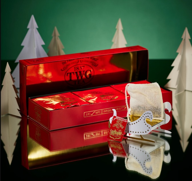 TWG Christmas tea (15 packets) in gift wrap and bow, brand new (1 for ...
