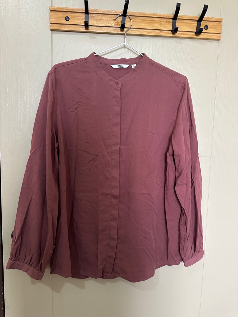 Uniqlo Pink Longsleeves (Large), Women's Fashion, Tops, Longsleeves on ...