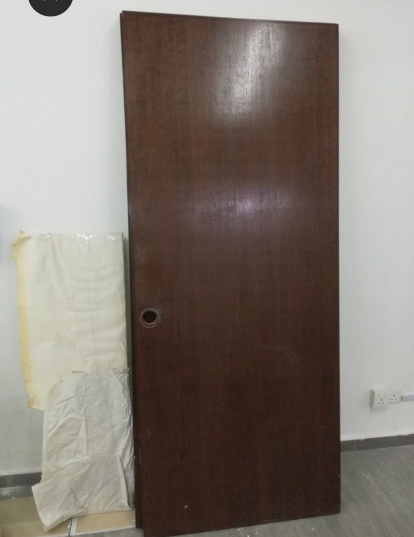 [USED] PLYWOOD DOOR + ALUMINIUM FRAME ( PINTU PAPAN TERPAKAI ...