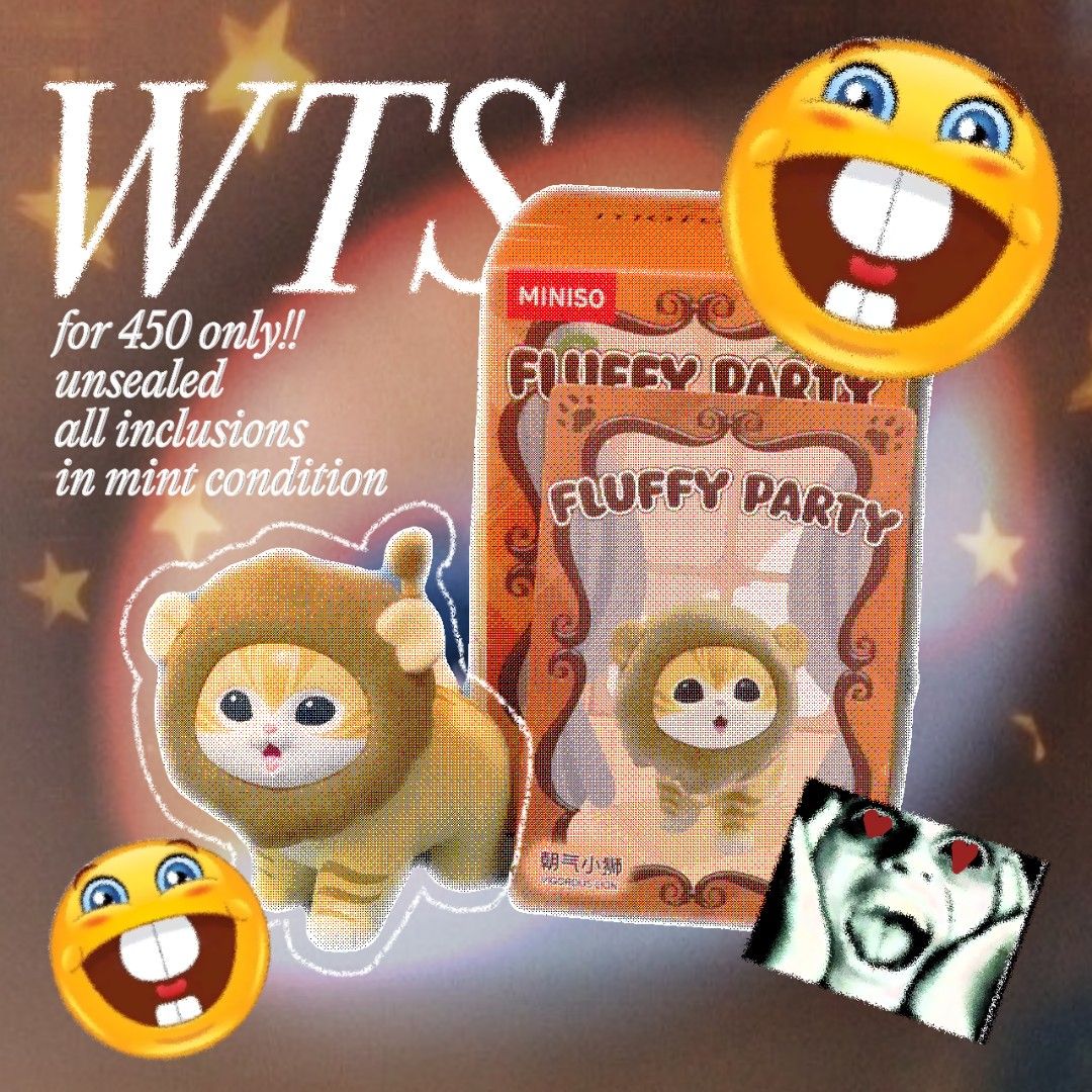 wts: miniso x mofusand - fluffy party (lion) [tags: smiski hirono ...