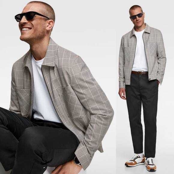 ZARA Work Jacket 4WAY STRETCH Boxy Fit | Size M, Fesyen Pria, Pakaian ...