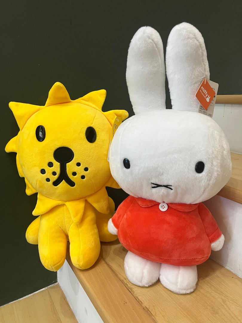 Original brand new 40-45cm big Miffy bunny and Lion friend soft toy / Bruna animal / Miffy ...