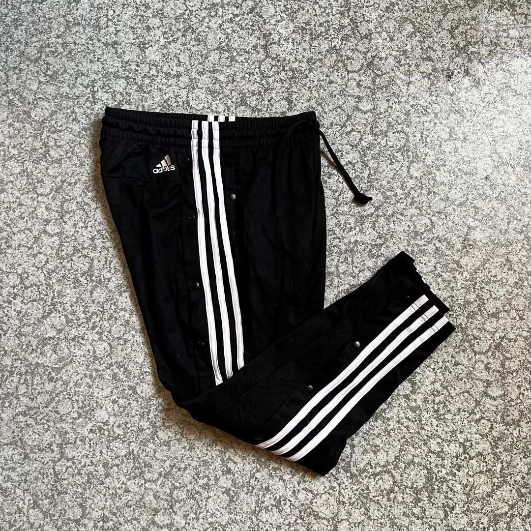 Adidas Side Button, Men's Fashion, Bottoms, Joggers on Carousell