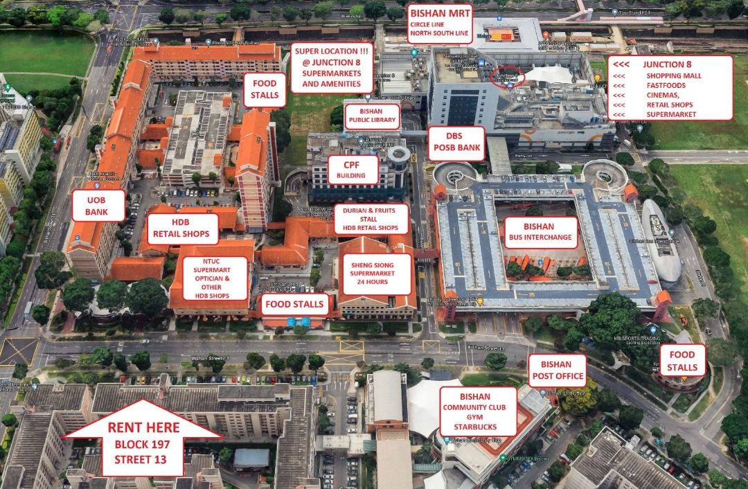 BISHAN HDB Block 197 - MRT INTERCHANGE !!! JUNCTION 8 !!! WHOLE UNIT ...