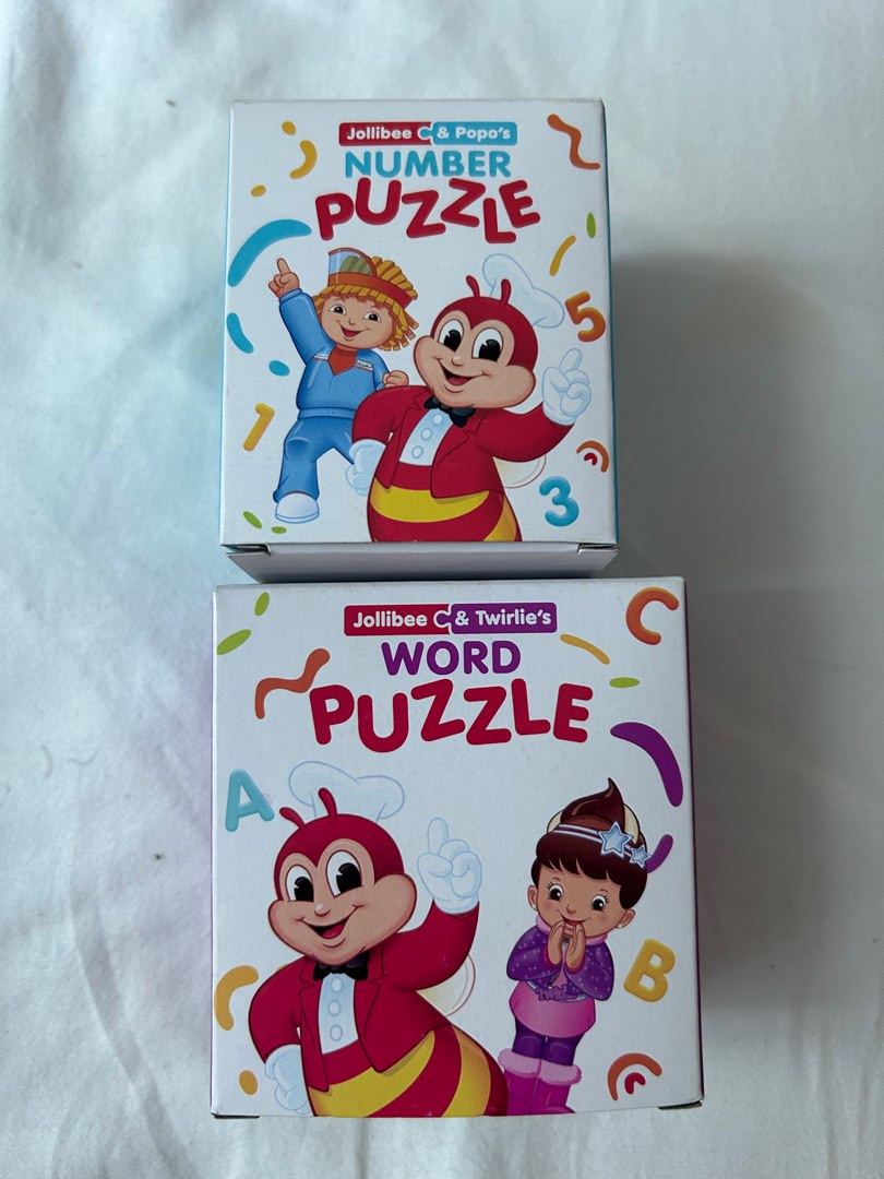BNEW Jollibee Toys Number and Word Puzzles, Hobbies & Toys, Toys ...