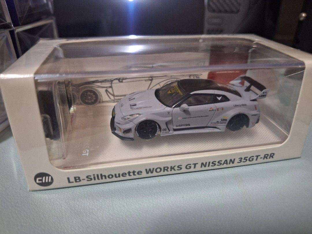 CM Model 1: 64 Nissan GTR R35 35GT-RR Battle Gray lb Wide Body ...