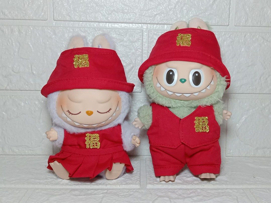 Ready stock! CNY labubu clothes - lucky red / SG seller/ preorder ...
