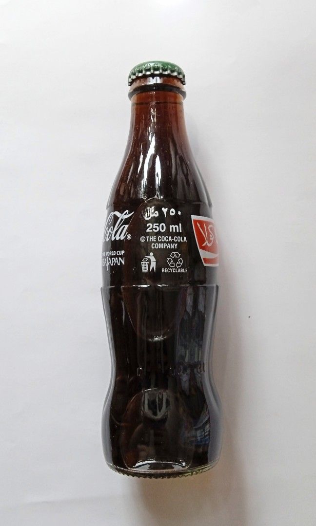 COCA-COLA Middle East Unopened Bottle with Green Cap 250ml. 2002 FIFA ...