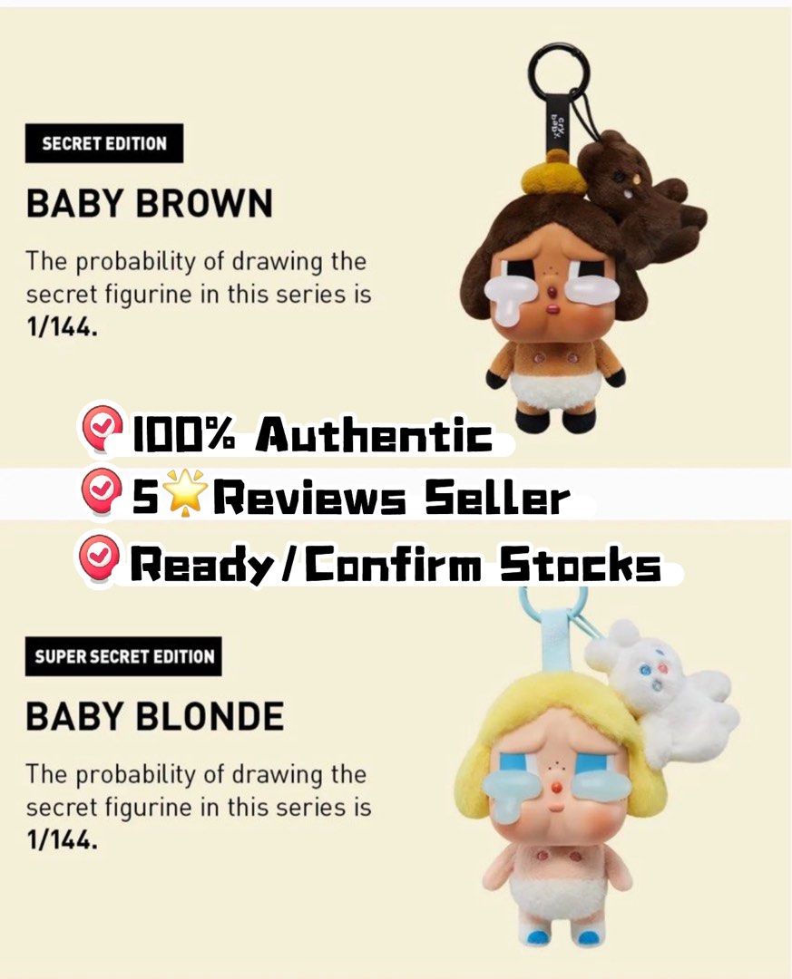 [READY STOCKS] CRYBABY crying again series vinyl plush secret and super ...