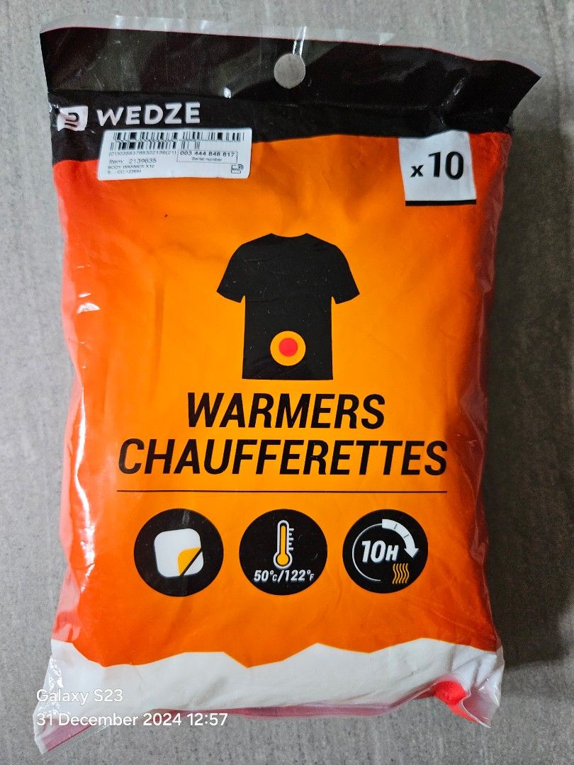 Decathlon Body Warmers x10 pcs, Hobbies & Toys, Travel, Travel ...
