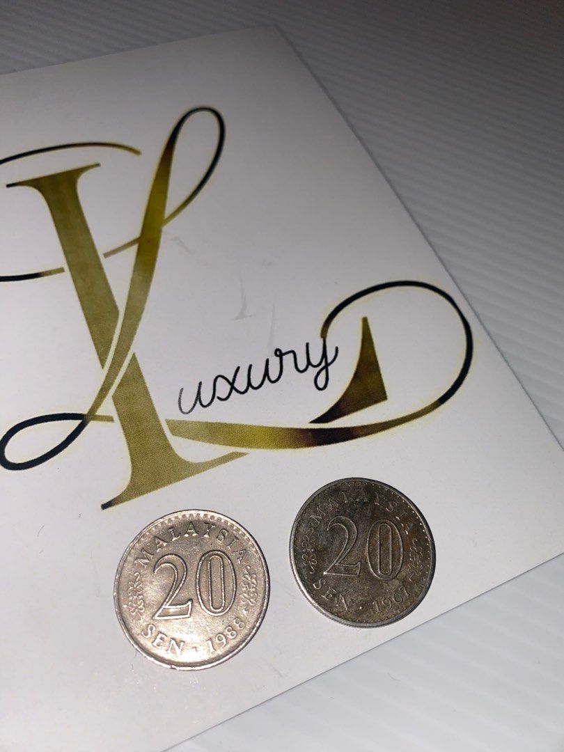 Duit Syiling 20 sen Lama Year 1967 and 1968, Hobbies & Toys ...