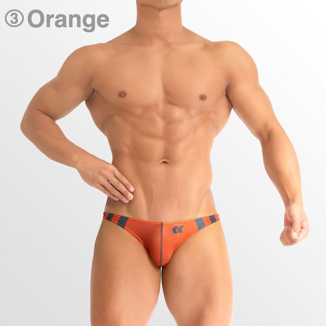 EGDE Ignite Super Low Rise Bikini Underwear in Orange color 3519, Men's Fashion, Bottoms, New ...