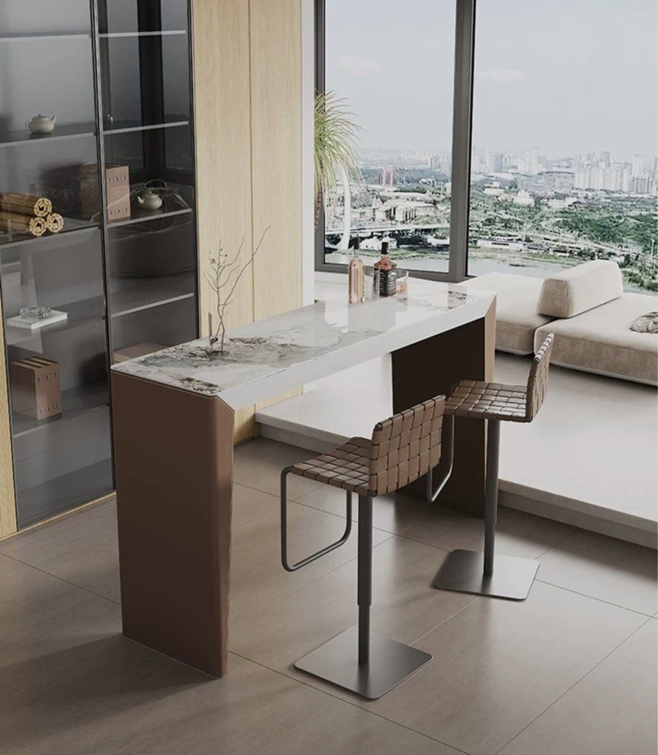 GALDI Modern Sintered Stone Bar Table, Furniture & Home Living, Furniture, Tables & Sets on ...