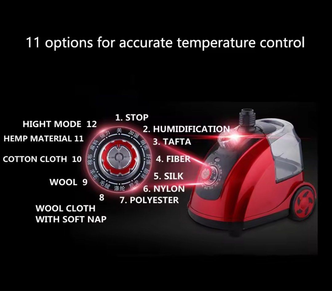 Garment Steamer Machine 12 Mode Home Handheld Electric Clothes Standing ...