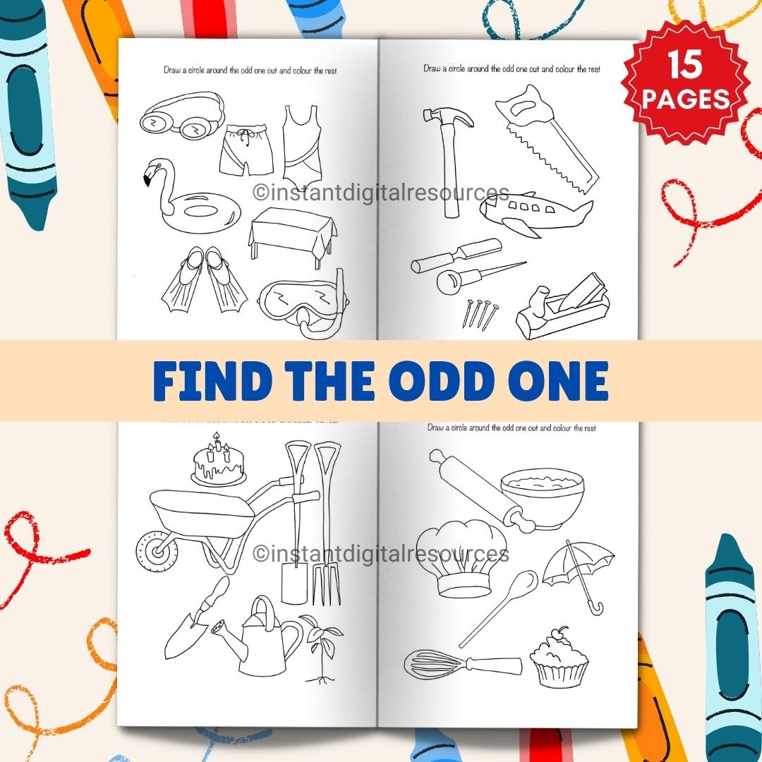IDR10 Printable Pdf Find Trace & Color Worksheet Learning Workbook ...