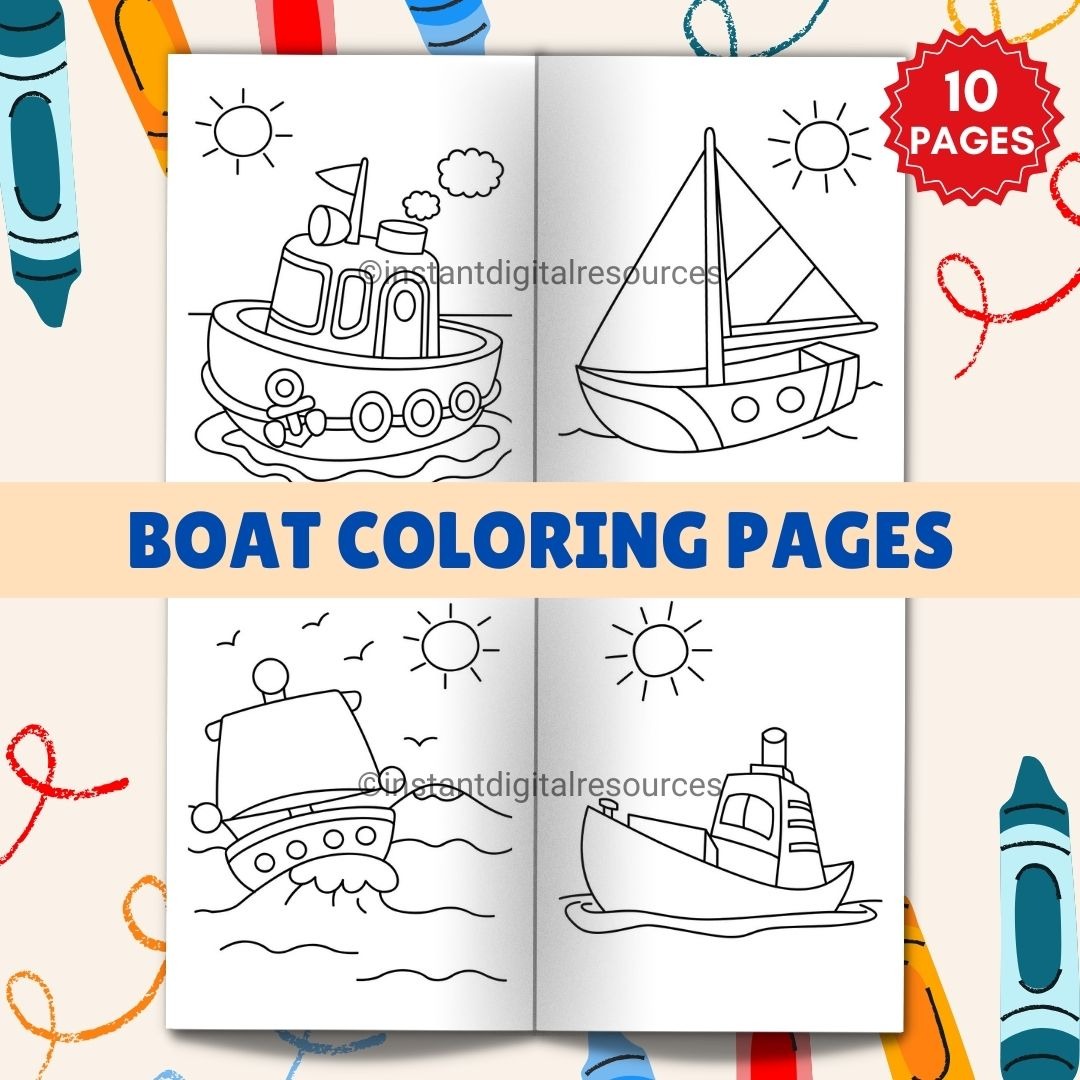 IDR19 Printable Pdf House Building Car Vehicle Transportation Coloring ...