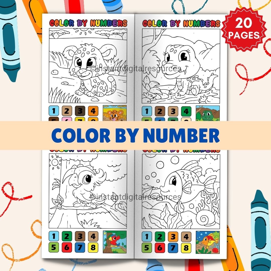 IDR22 Printable Pdf Numbers ABC Alphabet Coloring Activity Pages ...