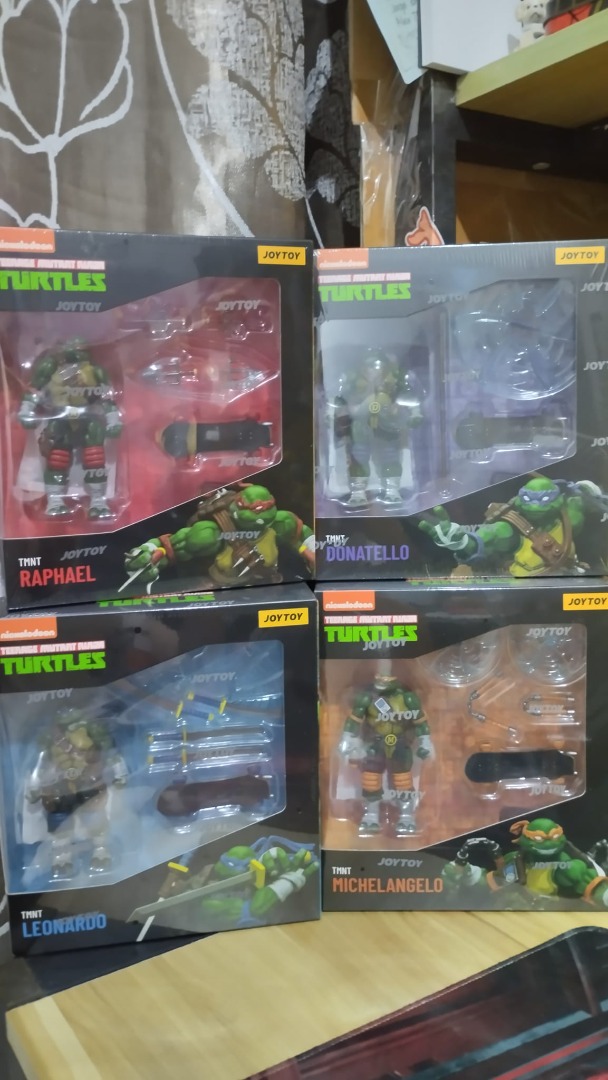 JoyToy Teenage Mutant Ninja Turtles TMNT 3.75" Set of 4, Hobbies & Toys ...