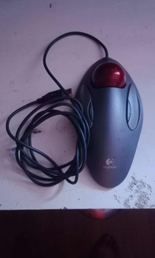 Logitech Marble Mouse T-BC21 Marble Track Mouse, Computers & Tech ...