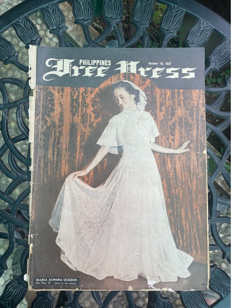 Vintage Free Press Oct 16, 1937 - Maria Aurora Quezon (wife of Manuel L ...