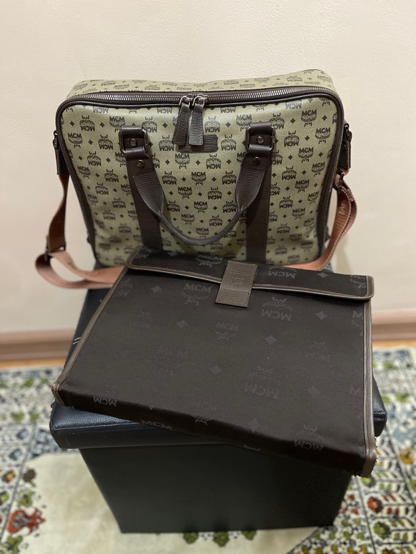 Authentic MCM laptop bag, Luxury, Bags & Wallets on Carousell