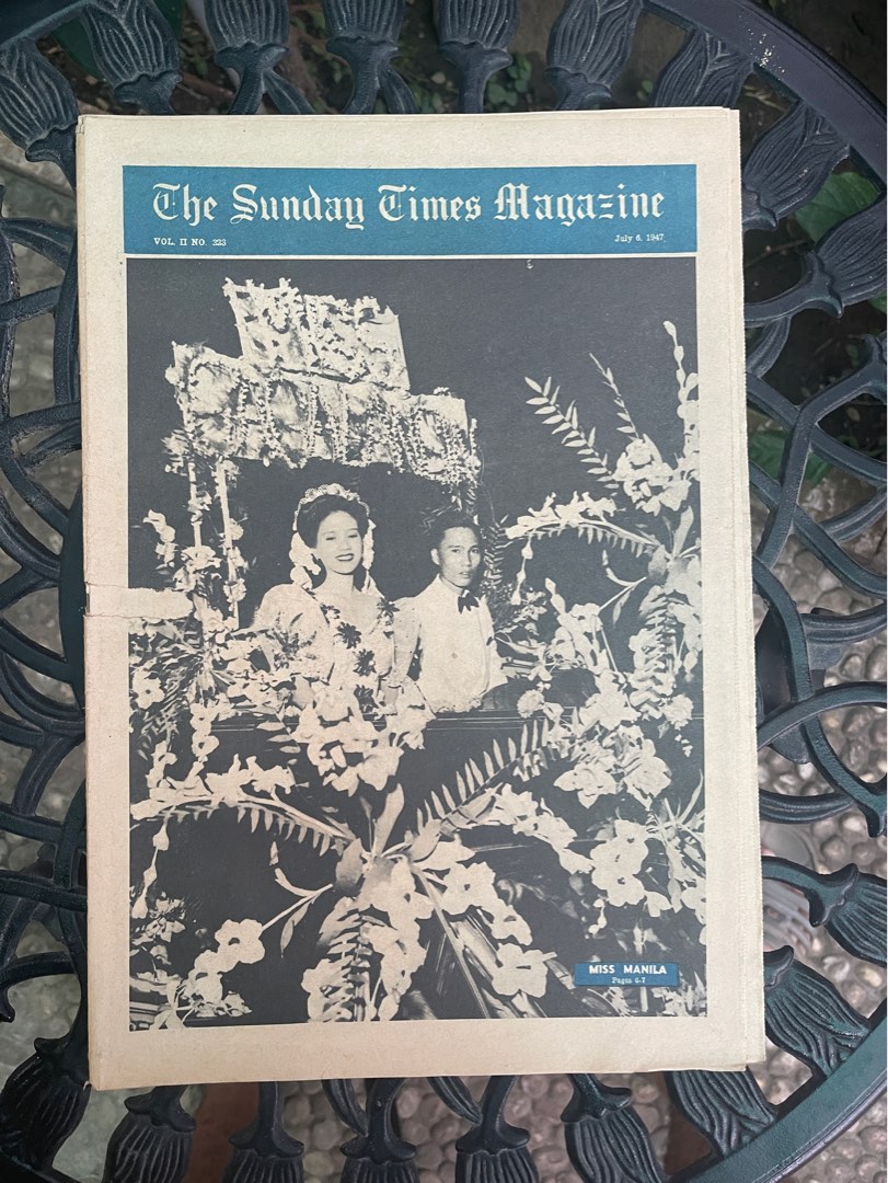 Miss Manila Cover - The Sunday Times Magazine - July 06, 1947, Hobbies ...