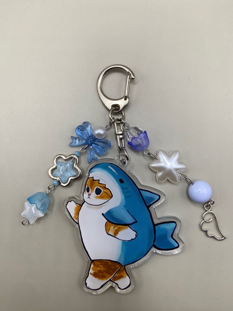 Mofusand Dancing Whale Shark Acrylic Bag Charm/Keychain, Hobbies & Toys ...