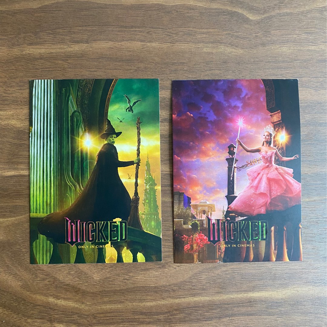 Official Wicked Movie Cards Elphaba & Glinda, Toys & Collectibles ...