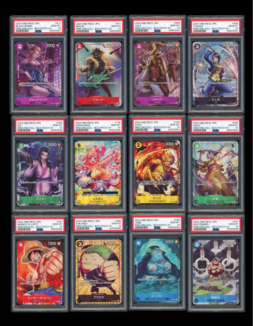 OPCG ONE PIECE 12*PSA10 2024 PRM CRDCOLL-BCG FES23-24- Japanese, Hobbies & Toys, Toys & Games on ...