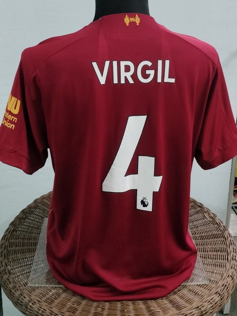 Original LIVERPOOL 2019/20 Virgil van Dijk #4 Home Kit Jersey, Men's ...