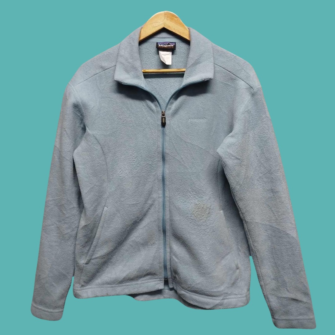 Patagonia Synchilla Light Blue Fleece Jacket, Women's Fashion, Coats ...
