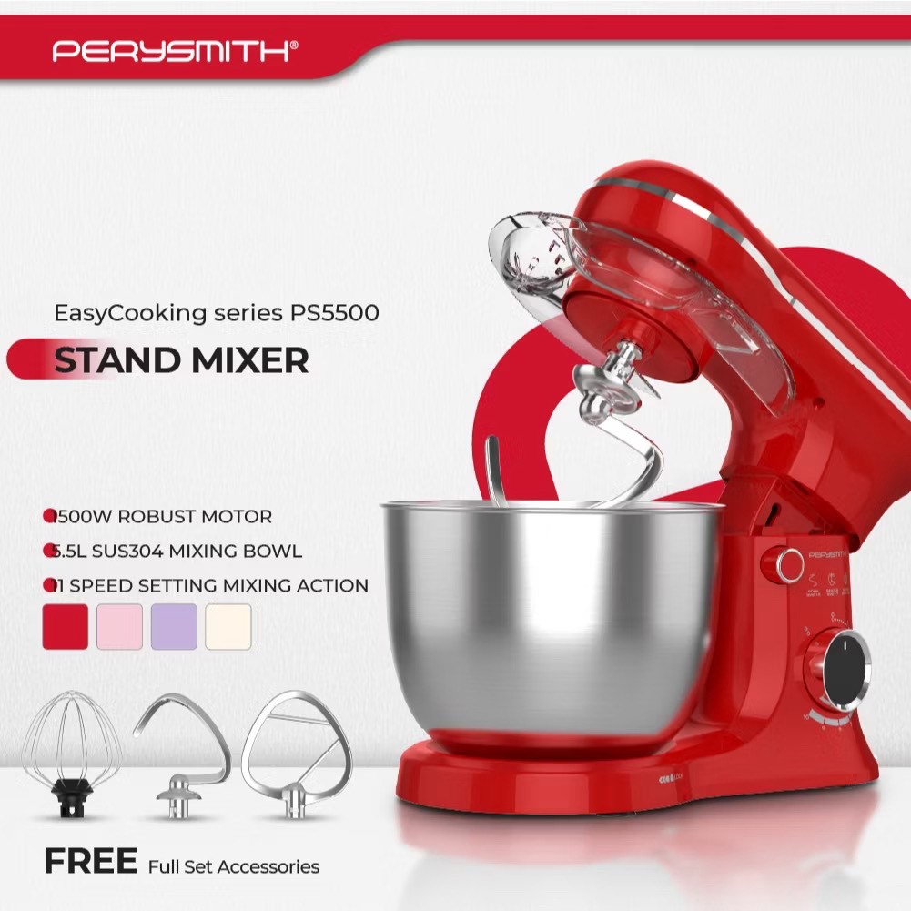 Perysmith stand mixer PS5500RD, Furniture & Home Living, Kitchenware ...