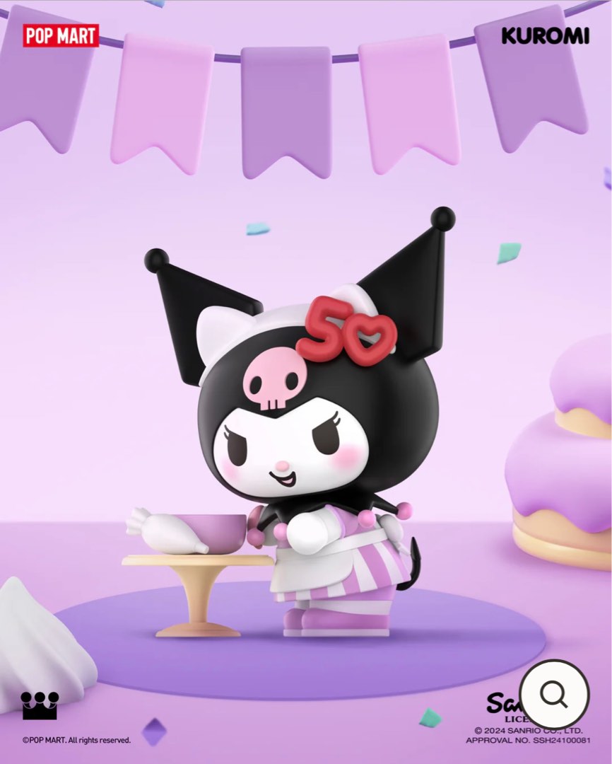 Popmart Hello Kitty 50th Anniversary - Kuromi, Hobbies & Toys, Toys ...