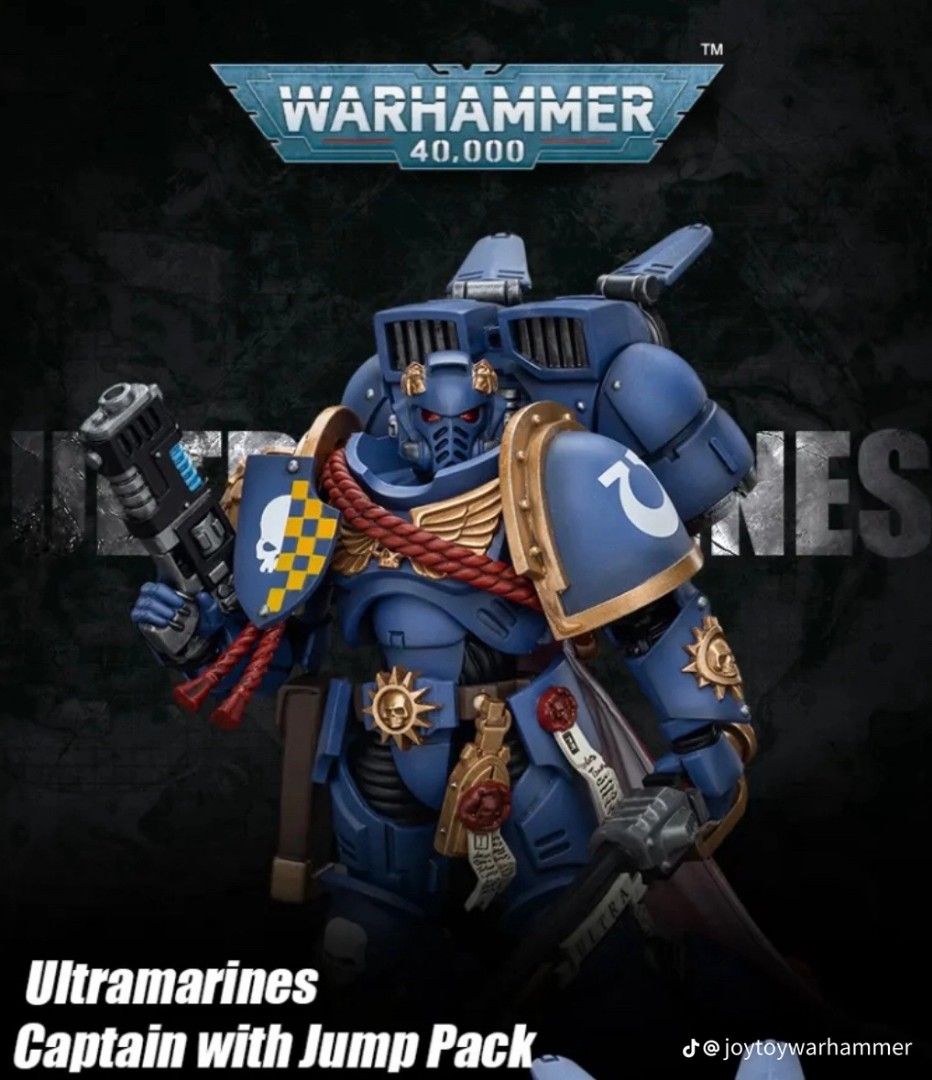(Ready Stock) New Ultramarines Captain with jump pack Warhammer 40k ...
