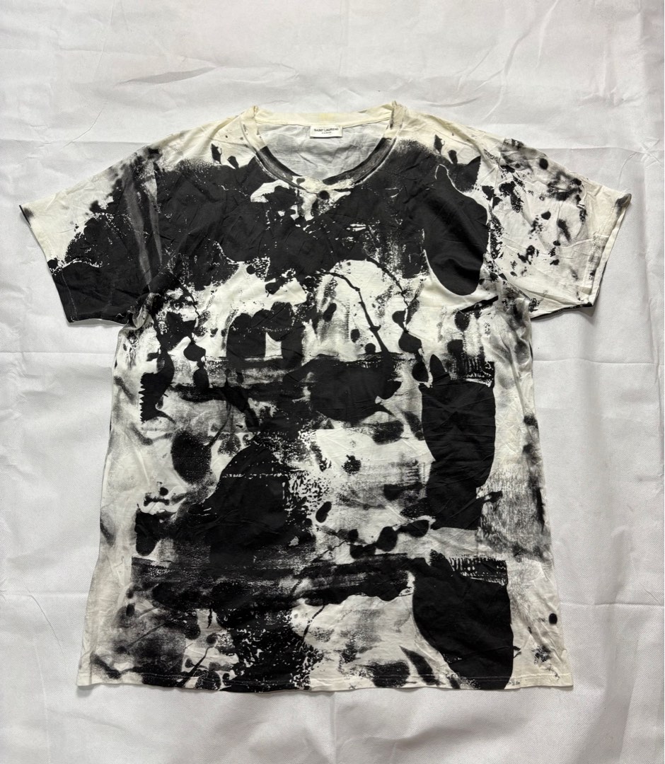 Saint Lauren - Brian Roettinger Art tee AW13, Luxury, Apparel on Carousell
