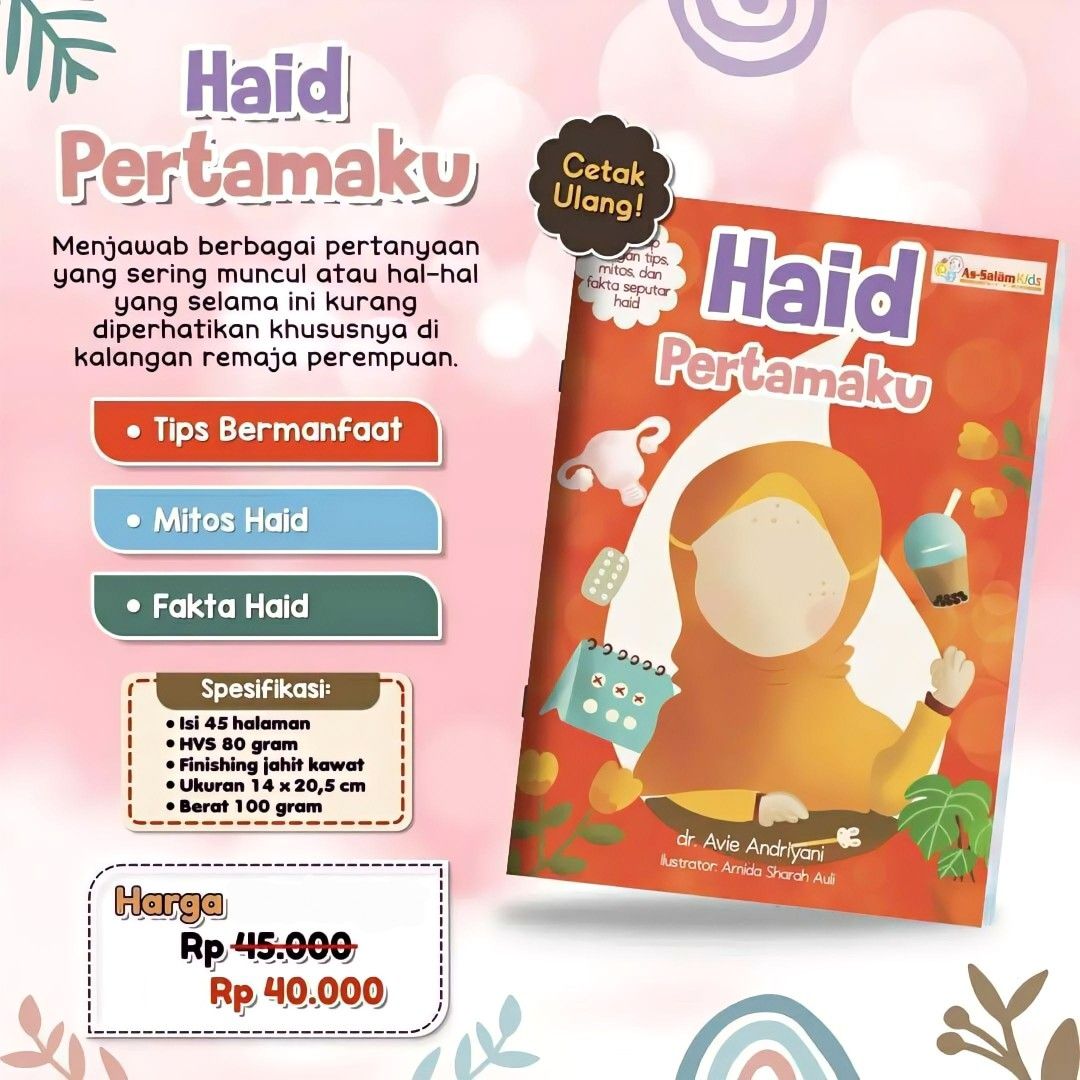 Seri Buku Remaja Muslimah Haid Pertamaku - Lengkap Dengan Tips, Mitos ...