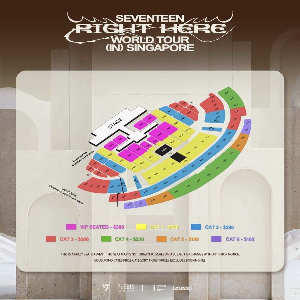 SEVENTEEN RIGHT HERE SINGAPORE DAY 1, Tickets & Vouchers, Event Tickets ...