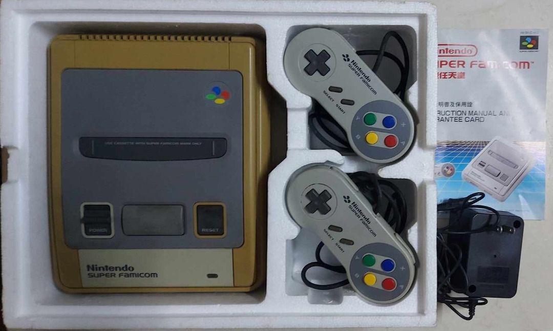 SFC 超級任天堂 Super Famicom 遊戲機 主機 有說明書 外盒, 電子遊戲, 電子遊戲機, Nintendo 任天堂 ...
