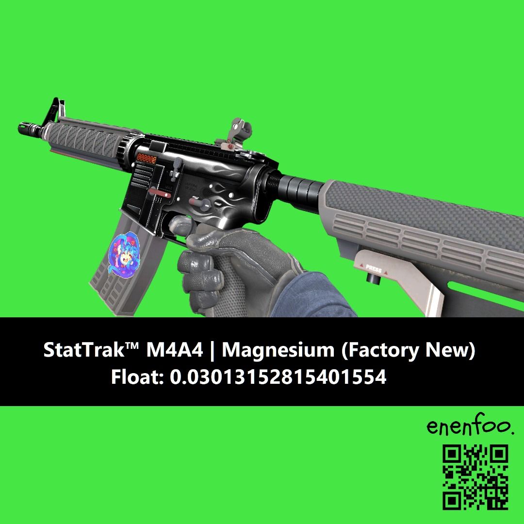 ST M4A4 MAGNESIUM FN FACTORY NEW STATTRAK M4 CS2 SKINS KNIFE ITEMS CSGO COUNTER STRIKE SOURCE 2 ...