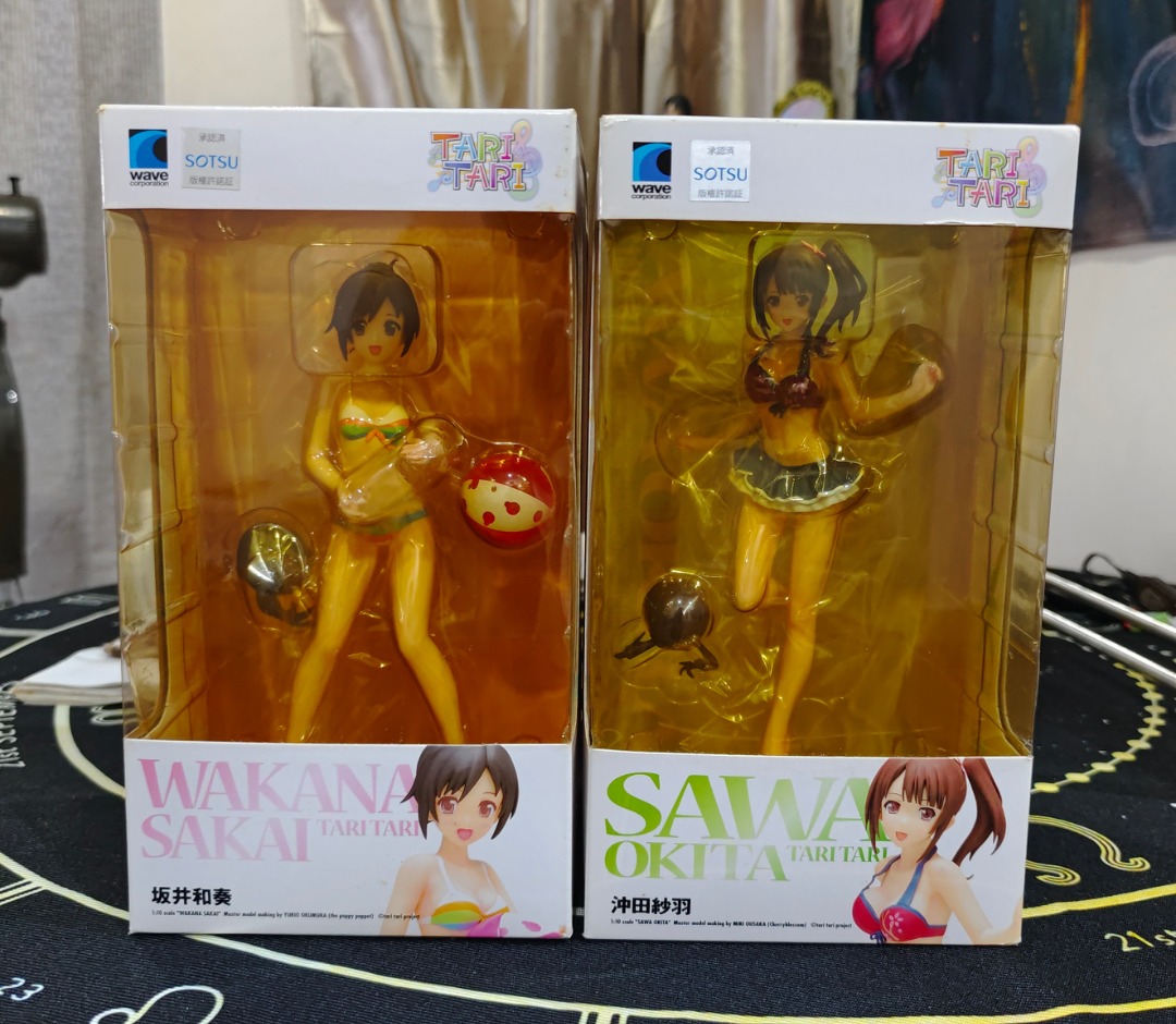 Tari Tari - Okita Sawa - Beach Queens - 1/10 - Swimsuit ver. (Wave) + Sakai Wakana PVC Figures ...
