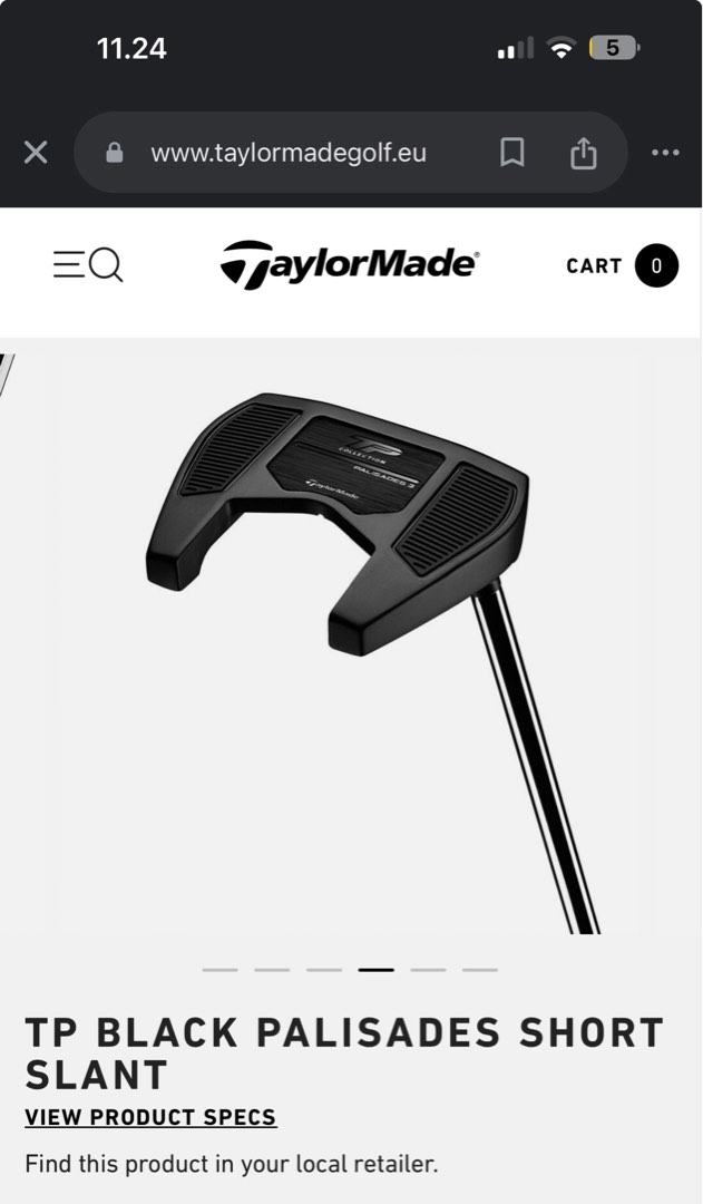 TP BLACK PALISADES SHORT SLANT putter taylormade 2024 golf new baru ...