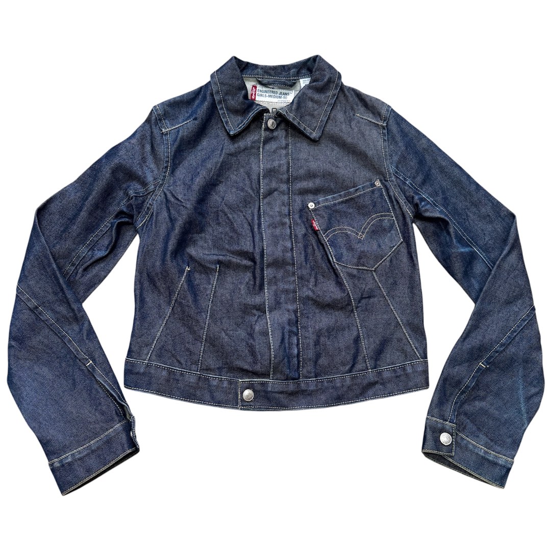 Vintage Levis Engineered Girls Jeans Jacket, Women's Fashion, Coats ...