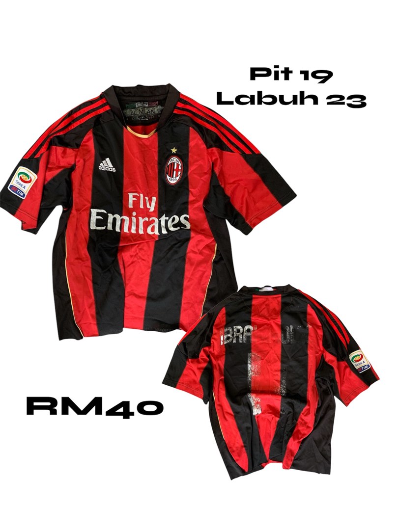 AC MILAN Jersey Football, Men's Fashion, Activewear on Carousell