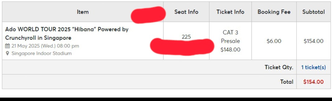 Ado Hibana 2025 concert CAT3 ticket, Tickets & Vouchers, Event Tickets ...