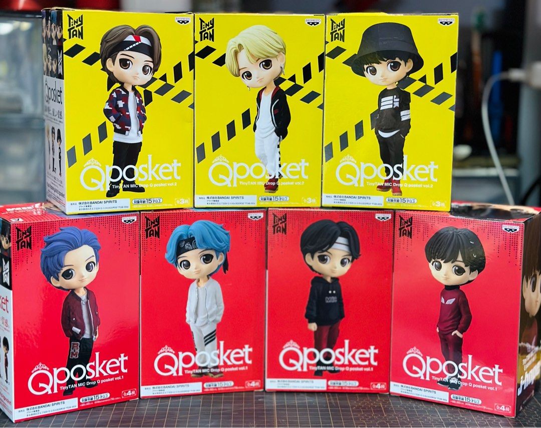Bandai Qposket Tiny Tan BTS micdrop full set figure, Hobbies & Toys, Toys & Games on Carousell